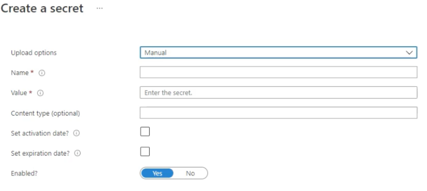 Microsoft Azure Services for Storing Secrets